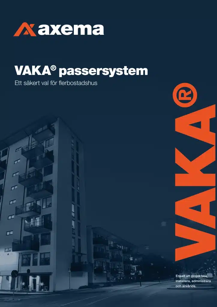 Broschyr VAKA passersystem, flerbostad, format A4 - Axema