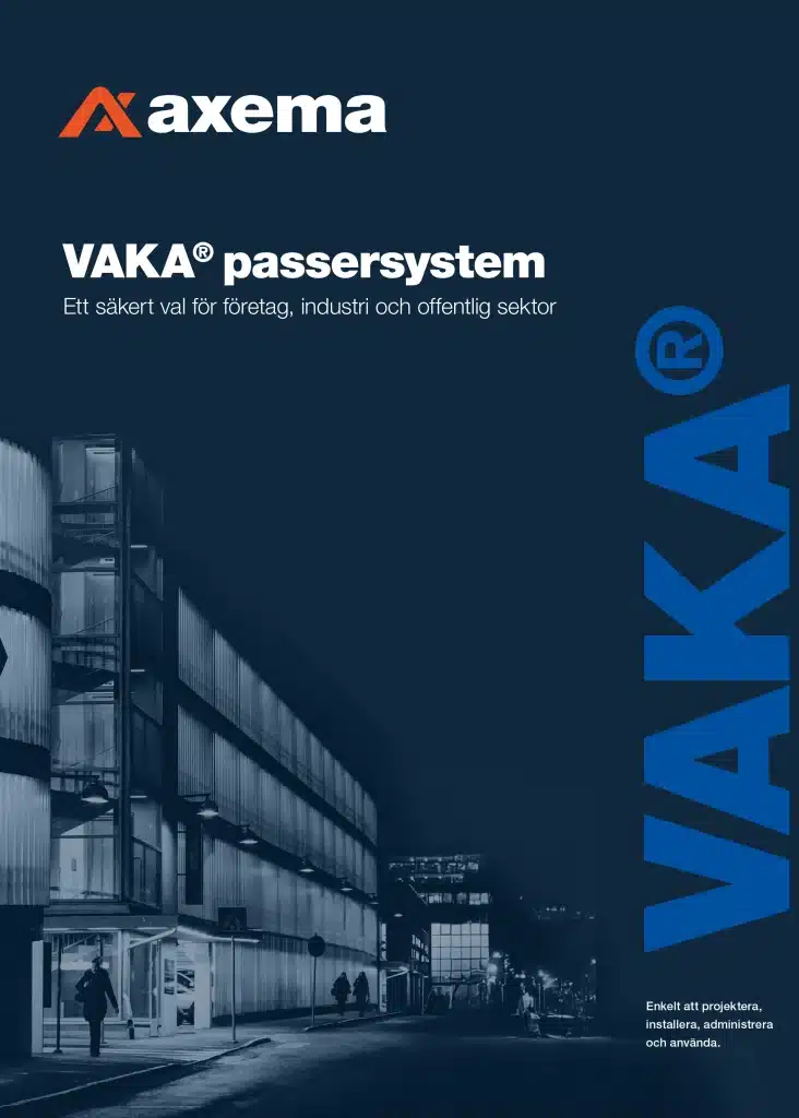 Broschyr VAKA passersystem, kontor, handel, offentlig sektor, format A4 ...